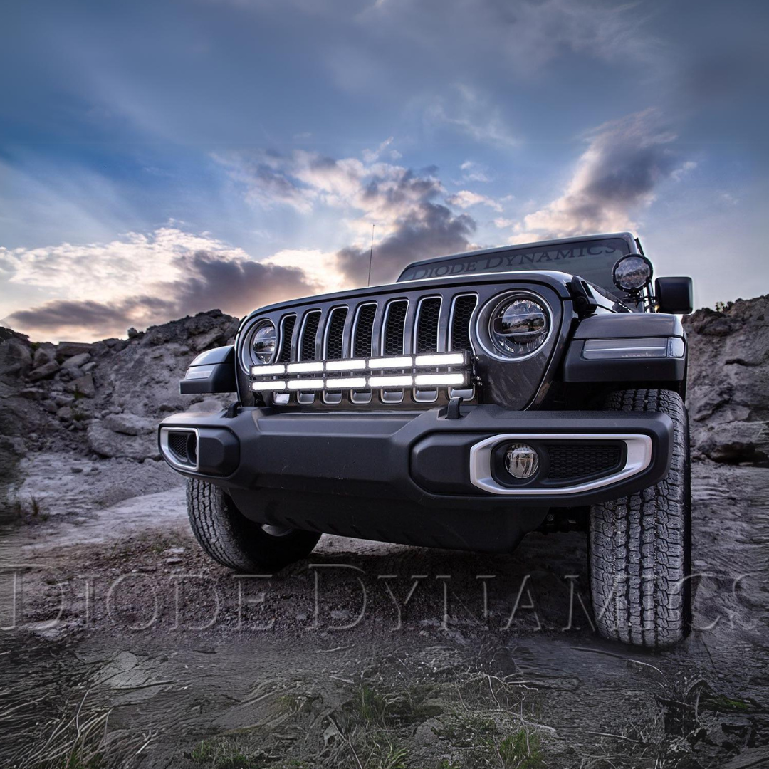Diode Dynamics Bumper LED Lightbar Kit for Jeep JL Wrangler (2018-2025 ...