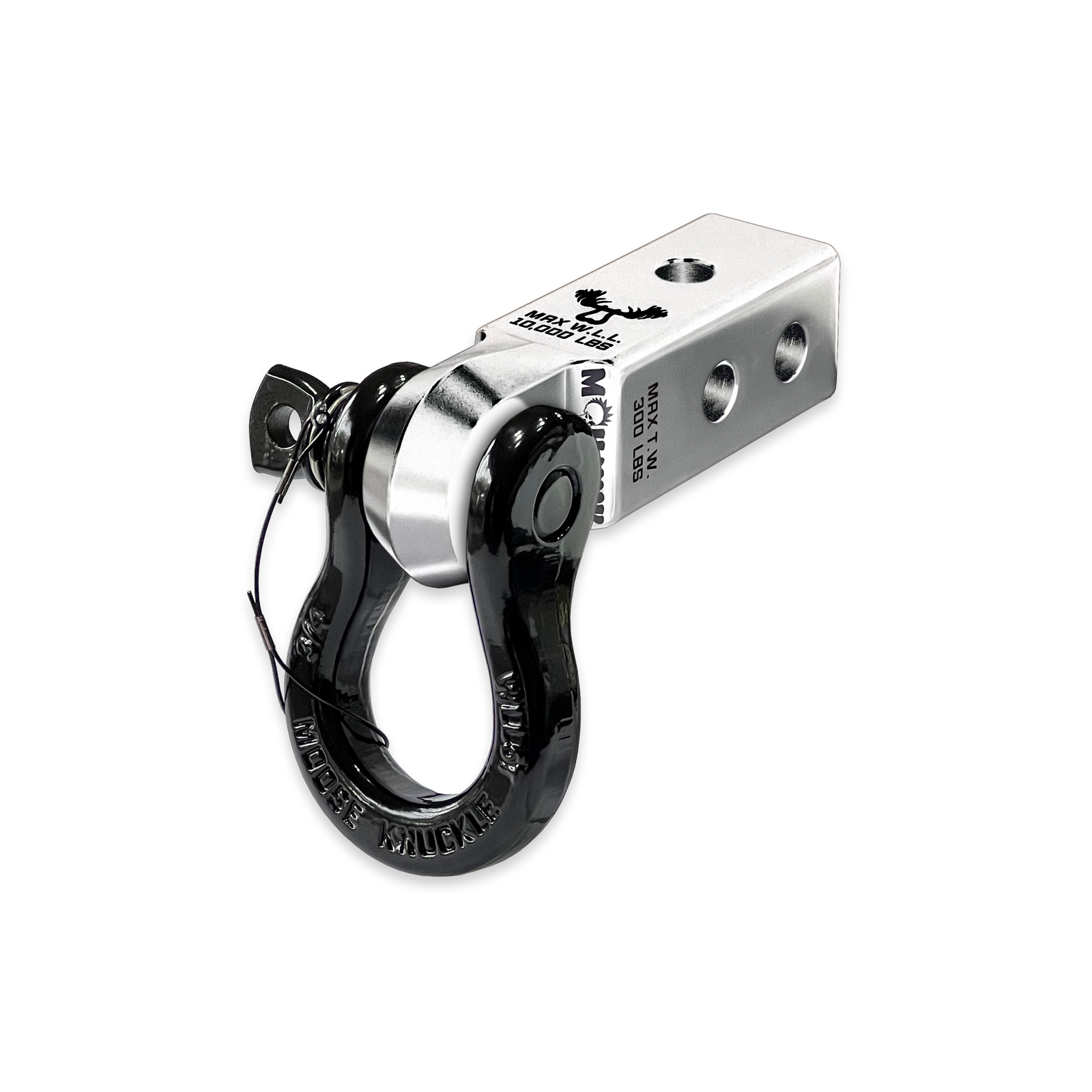 Silver B'oh 3/4 Spin Pin Shackle and Atomic Silver Mohawk 2.0 Receiver