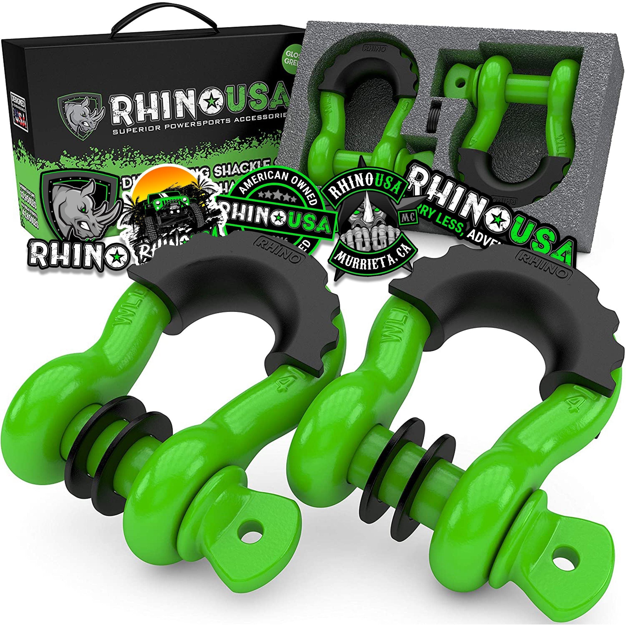 Rhino USA 3/4" D-Ring Shackle Set (2-Pack)