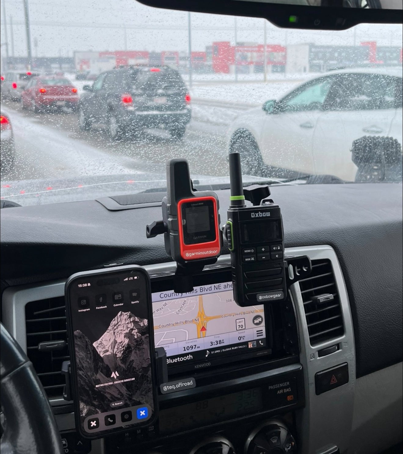 TEQ Offroad Phone Mount & Center Console Modular Accessory Dash Mount ...