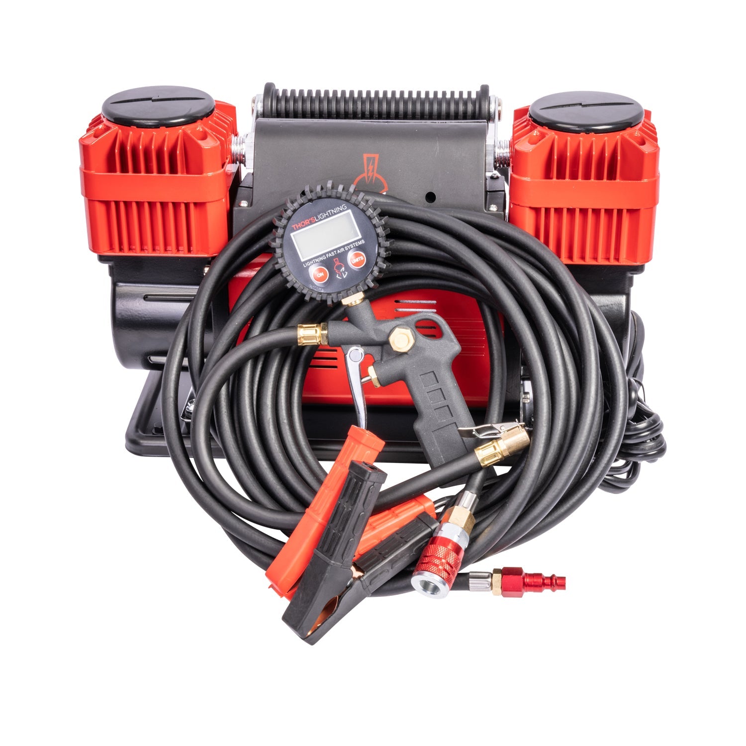 Thor's Lightning Bolt Portable 12v True Dual Air Compressor 10.6 CFM