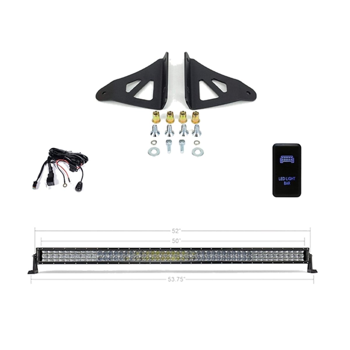 Cali Raised 52" Curved LED Light Bar Kit For Tacoma (2005-2023)